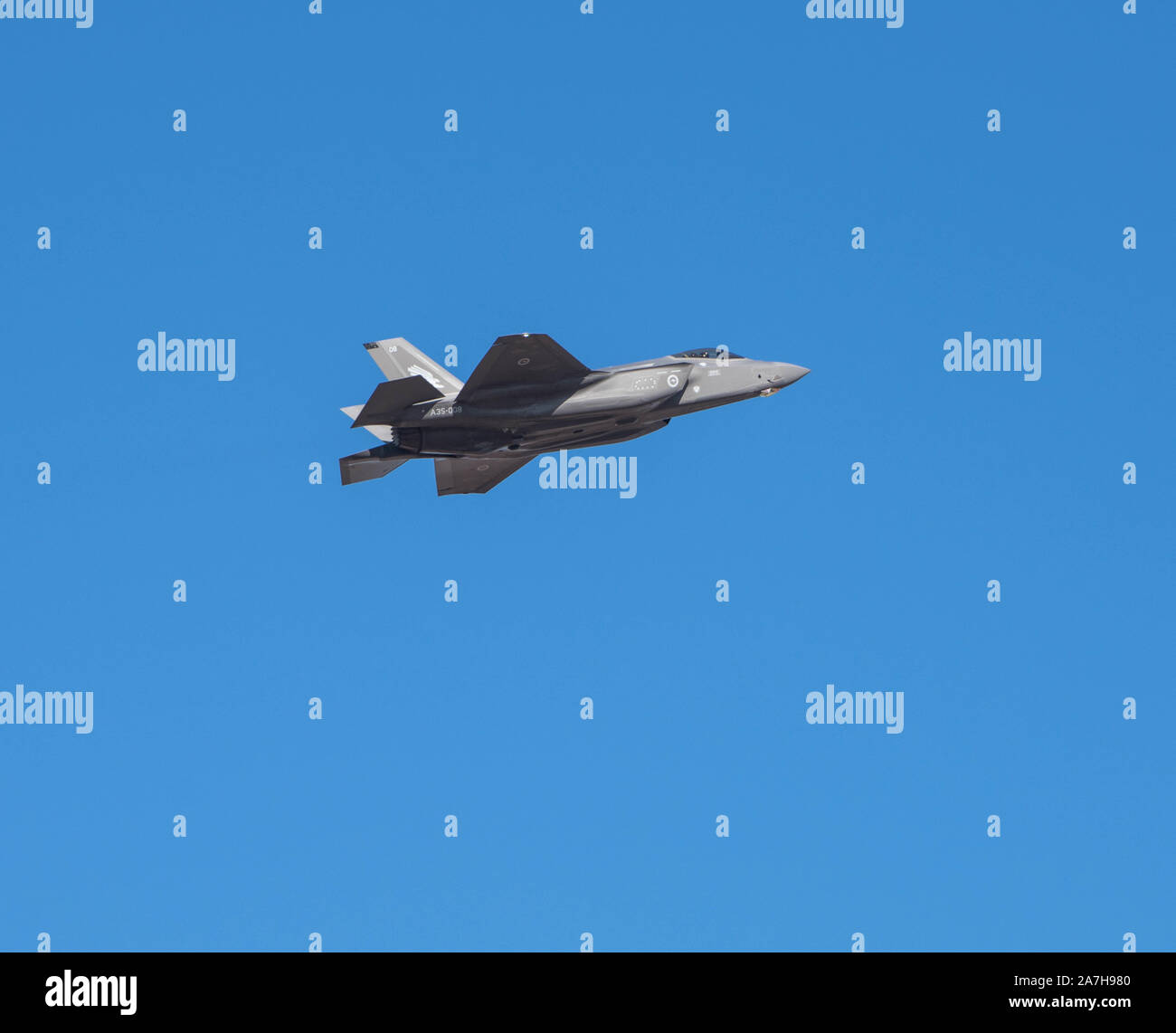 An F-35A Lightning II, assigned to the 61st Fighter Squadron, flies ...