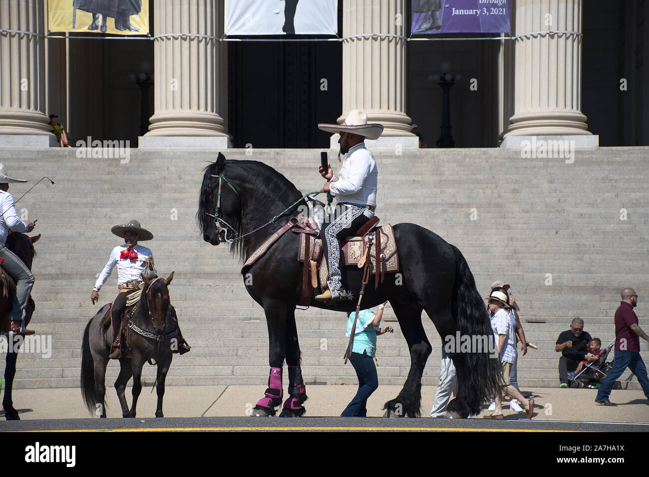South American Horse riders in Fiesta DC parade 2019 Stock Photo - Alamy