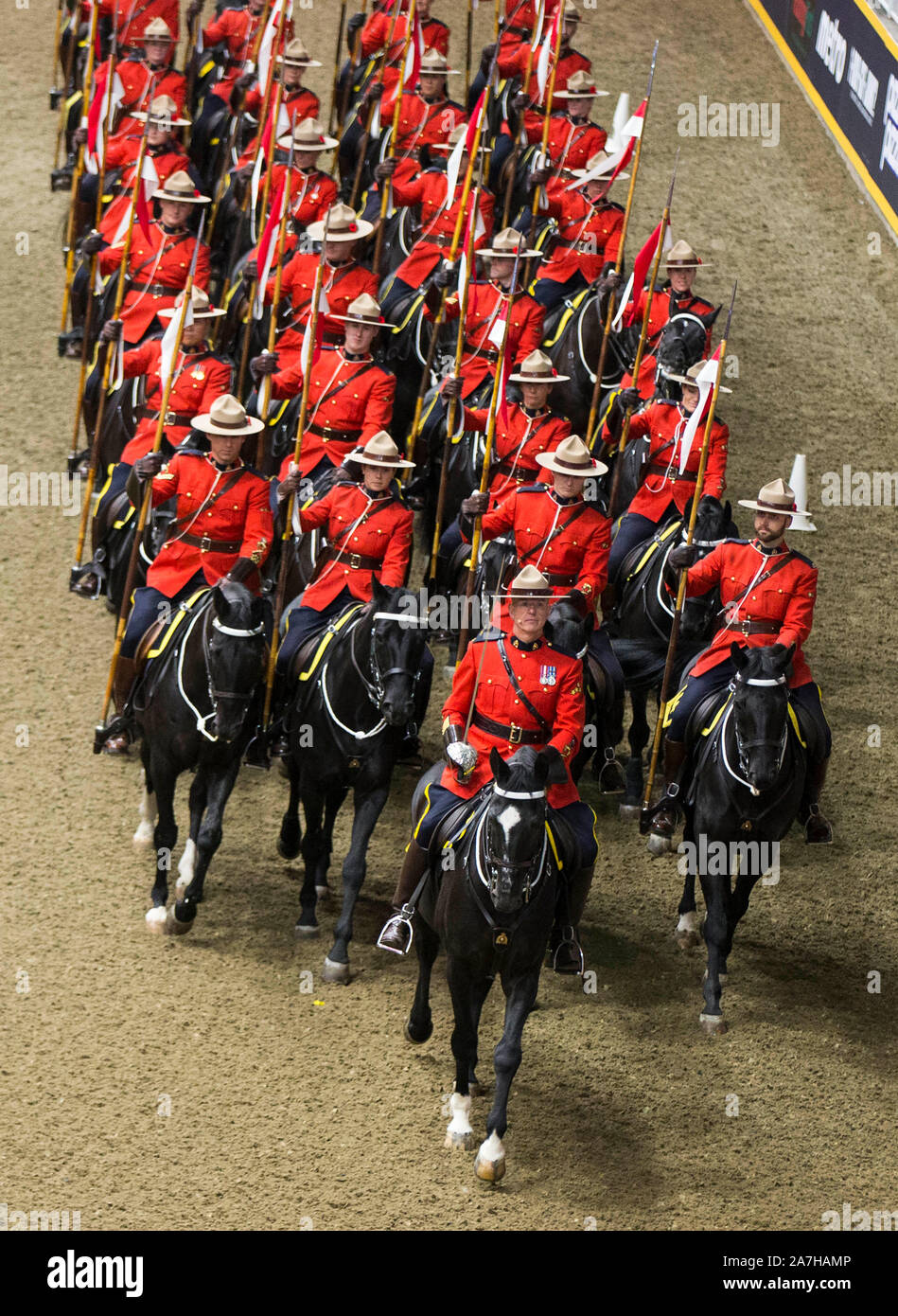 Toronto, Canada. 2nd Nov, 2019. Members of the Royal Canadian Mounted ...