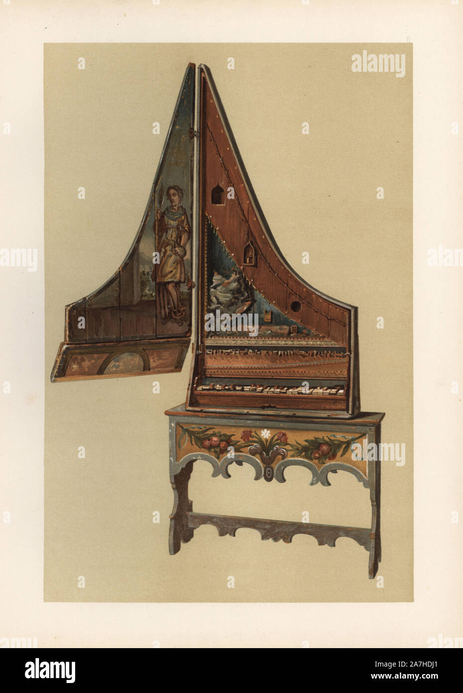 Clavicytherium or upright spinnet formely owned by Count Correr of ...