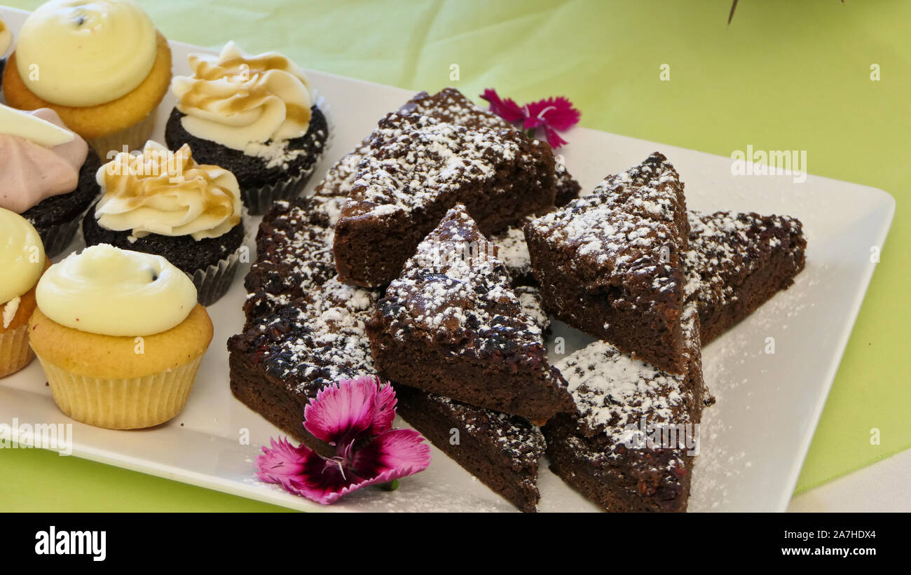shot of delicious dessert, candies, sweets & fruits Stock Photo - Alamy