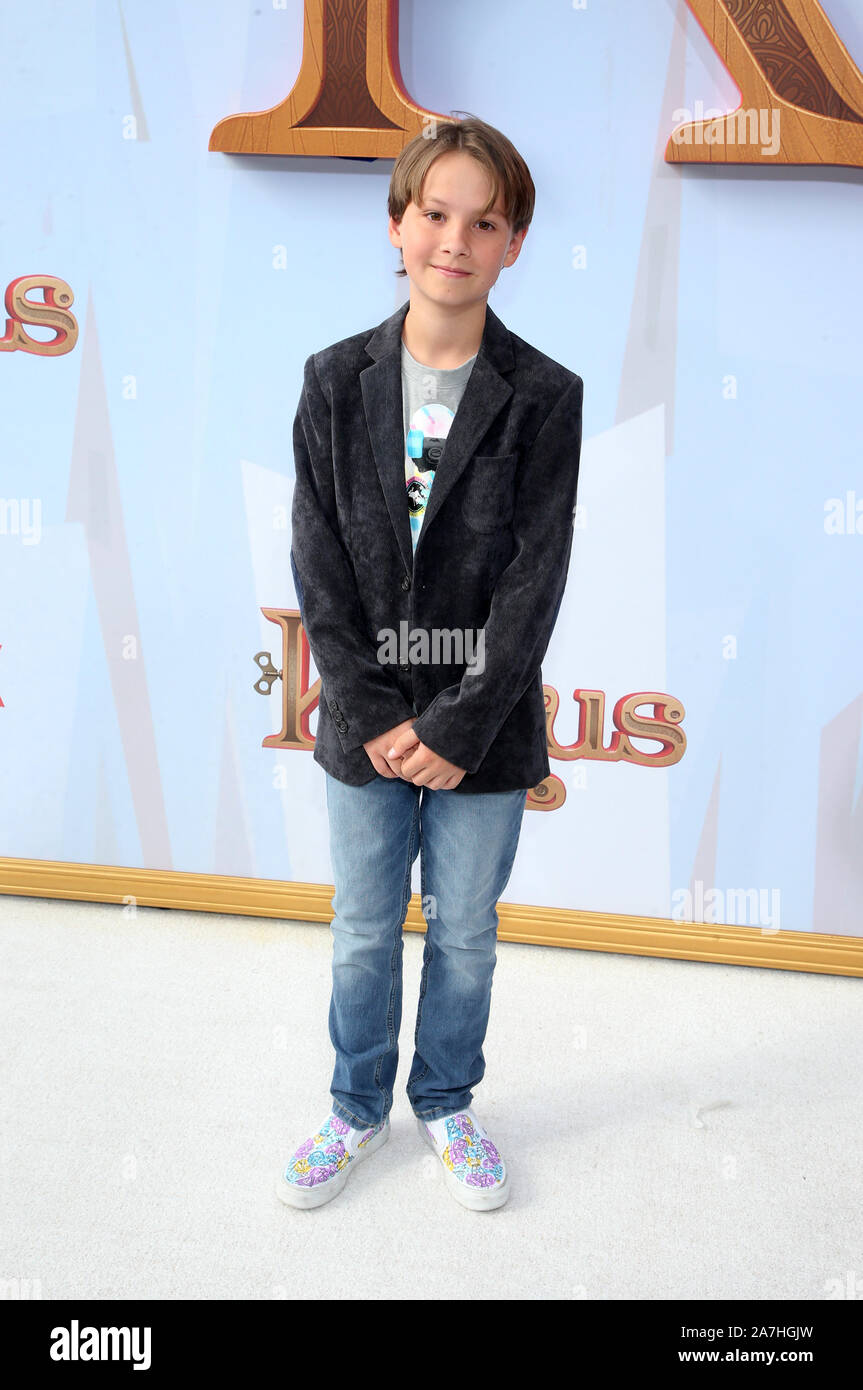 Westwood, California, USA. 2nd Nov 2019. Finn Carr, at Netflix "Klaus ...