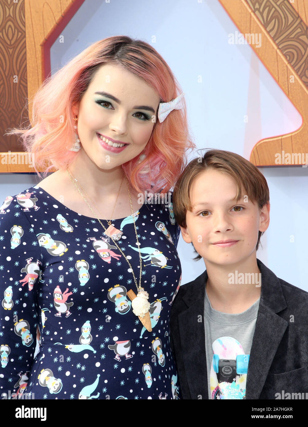 Westwood, California, USA. 2nd Nov 2019. Merit Leighton, Finn Carr, at ...