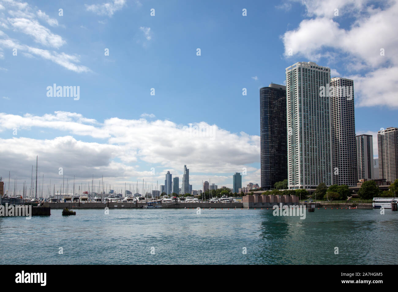 Chicago waterfront from Lake Michigan Stock Photo - Alamy