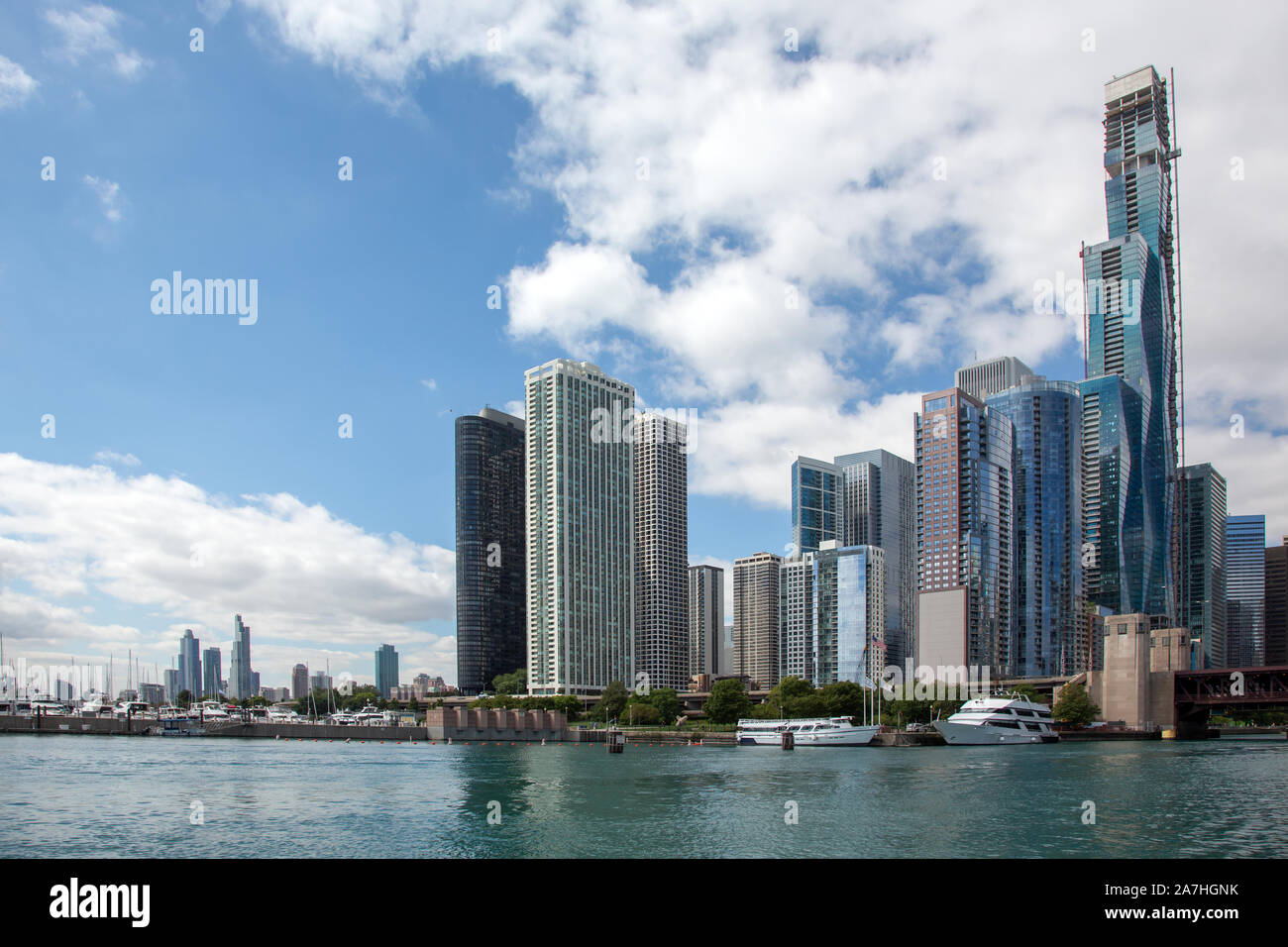 Chicago waterfront from Lake Michigan Stock Photo - Alamy