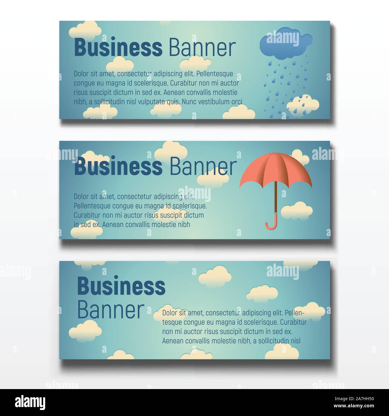 Set of three business banners Stock Vector Image & Art - Alamy