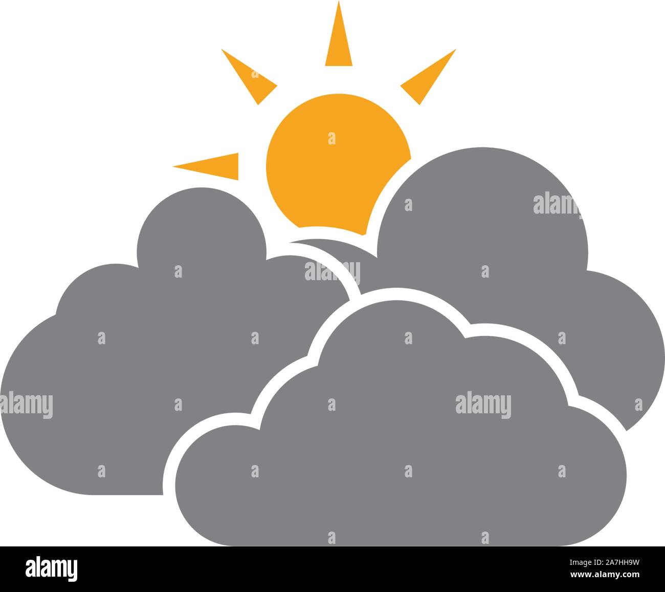 Cloudy weather icon design templateve vector isolated Stock Vector ...