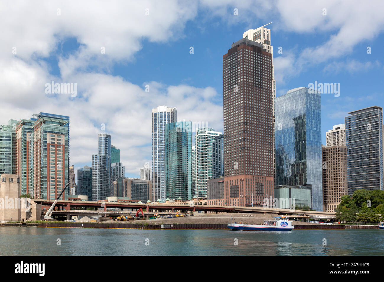 Chicago waterfront from Lake Michigan Stock Photo - Alamy