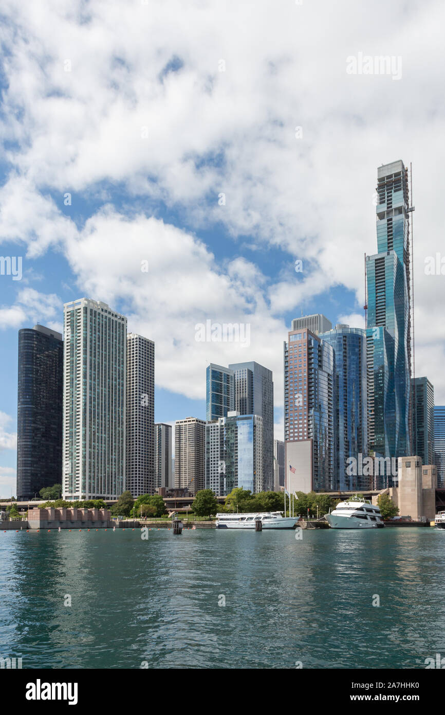 Chicago waterfront from Lake Michigan Stock Photo - Alamy