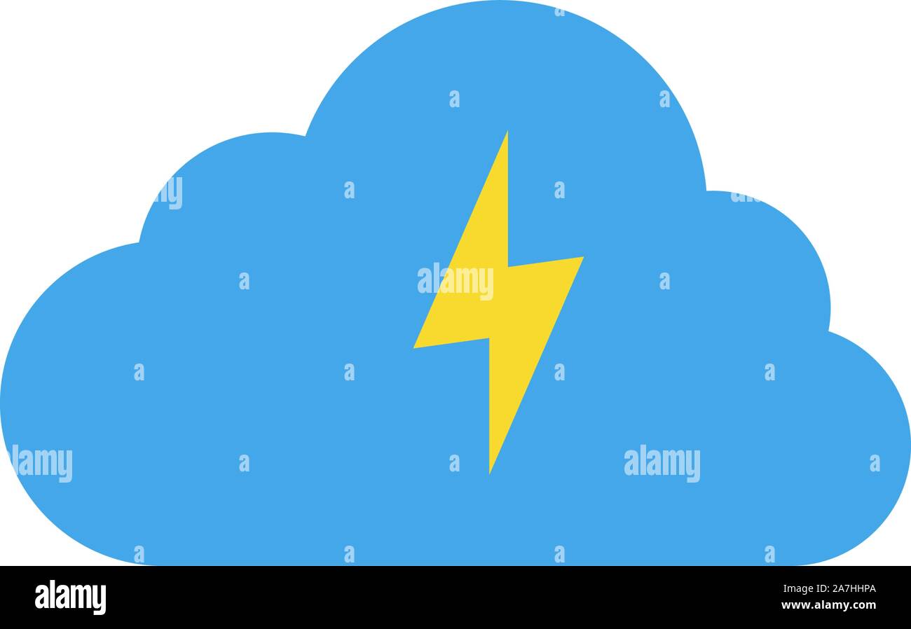 Thunder cloud icon design template vector isolated Stock Vector Image ...