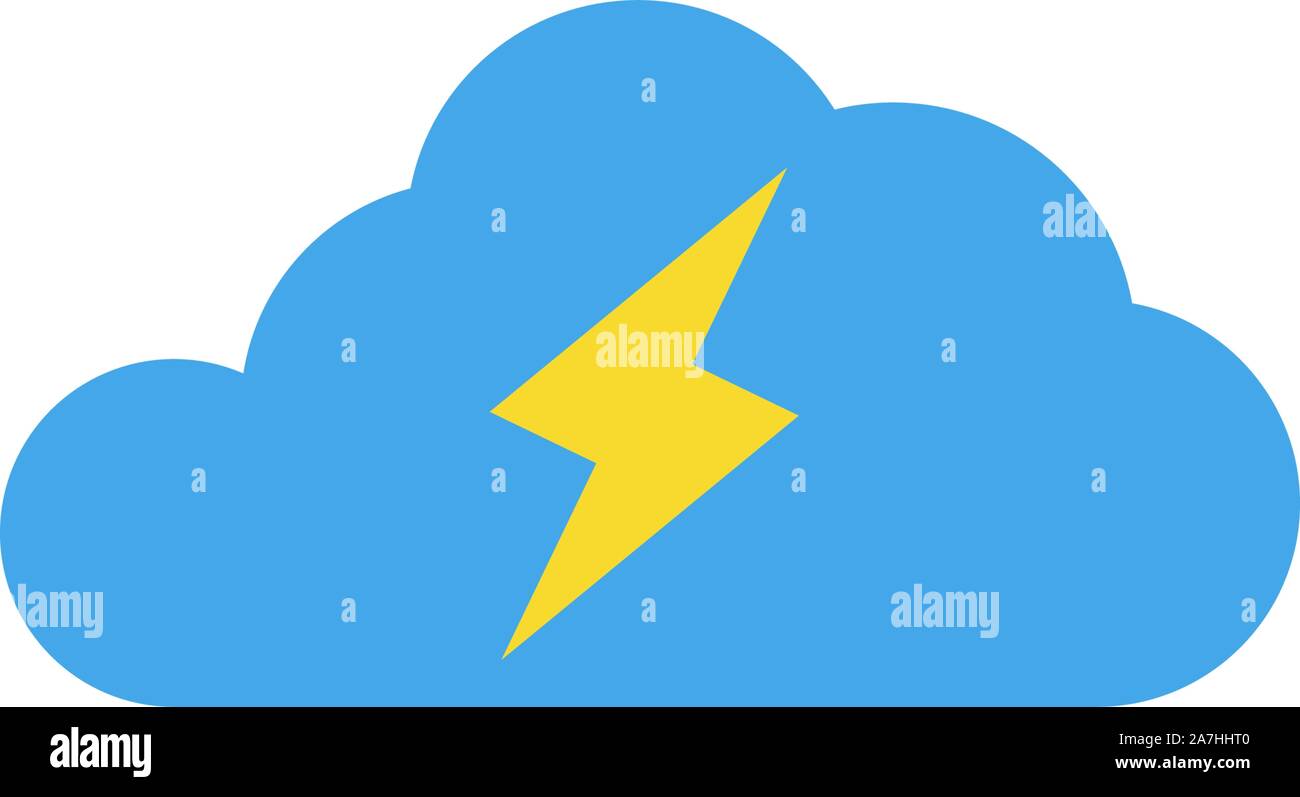 Thunder cloud icon design template vector isolated Stock Vector Image ...