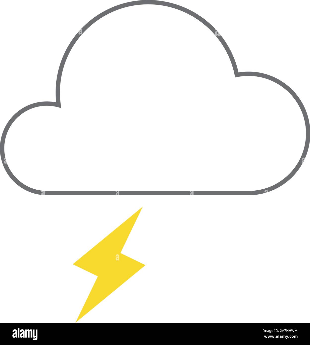Thunder cloud icon design template vector isolated Stock Vector Image ...