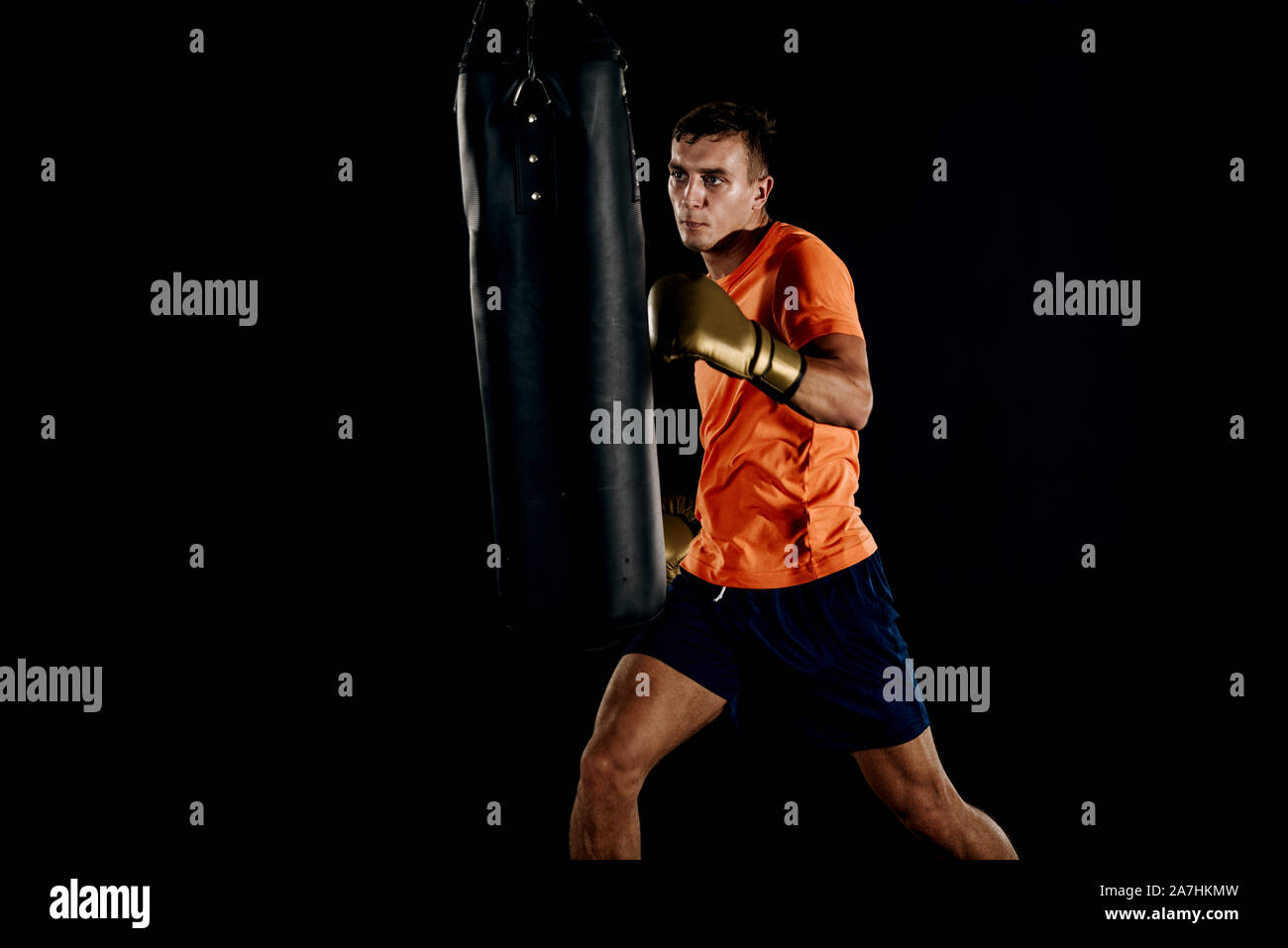 Boxer shadow boxing exercise big hi-res stock photography and images ...