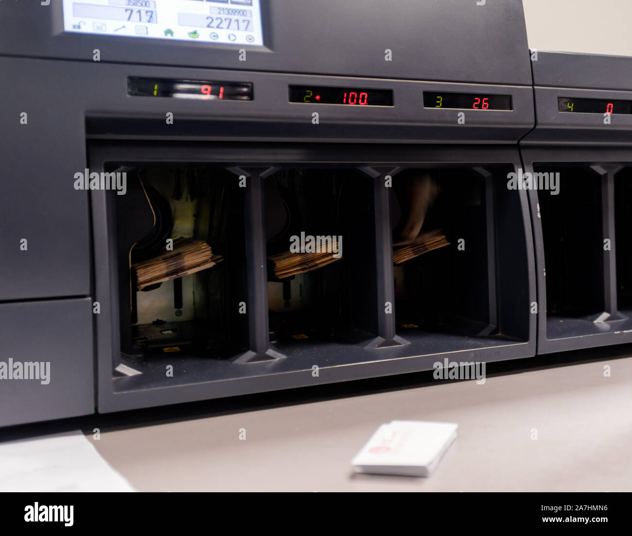Electronic counter device with digital display screen in process of ...