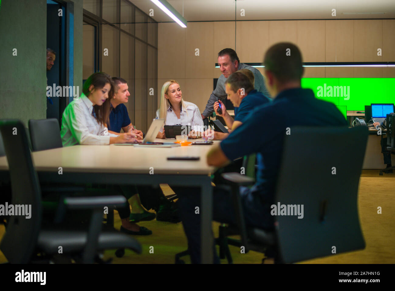 Security guards monitoring modern cctv hi-res stock photography and ...