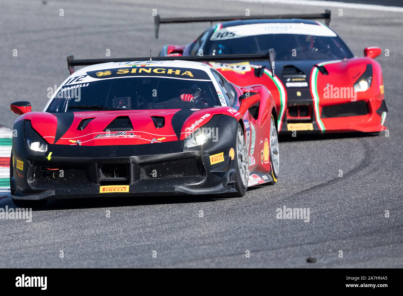 Mugello, Italy - October 27, 2019: A Ferrari 488 Challenge of Ferrari ...