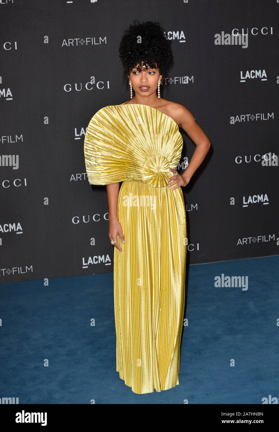 LOS ANGELES, USA. November 03, 2019: Yara Shahidi at the LACMA 2019 Art ...