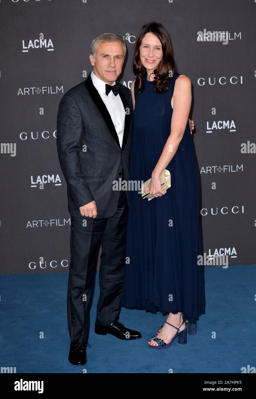 LOS ANGELES, USA. November 03, 2019: Christoph Waltz & Judith Holste at ...