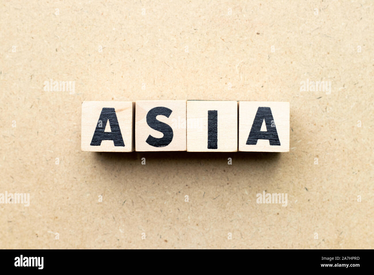 Letter block in word asia on wood background Stock Photo - Alamy