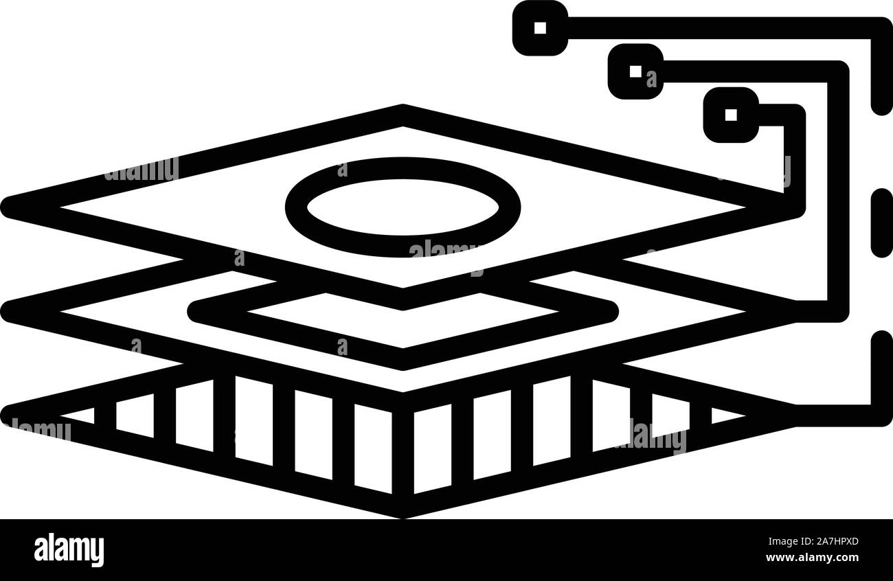 Layer robot technology icon, outline style Stock Vector Image & Art - Alamy