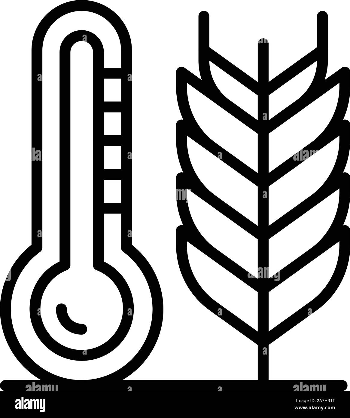 Smart plant temperature icon, outline style Stock Vector Image & Art ...