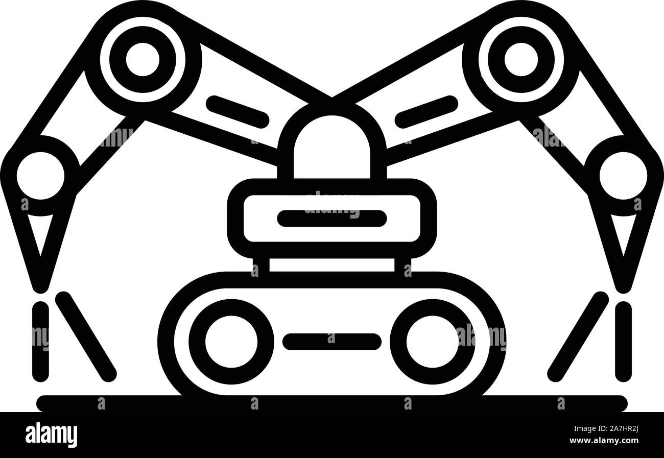 Robot farm working icon, outline style Stock Vector Image & Art - Alamy