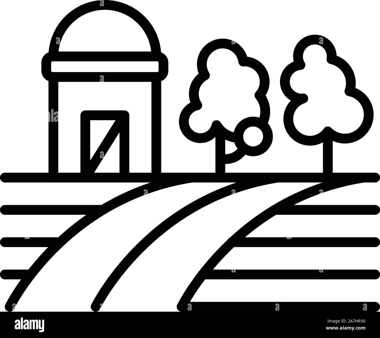 Farm Field Rows Clipart