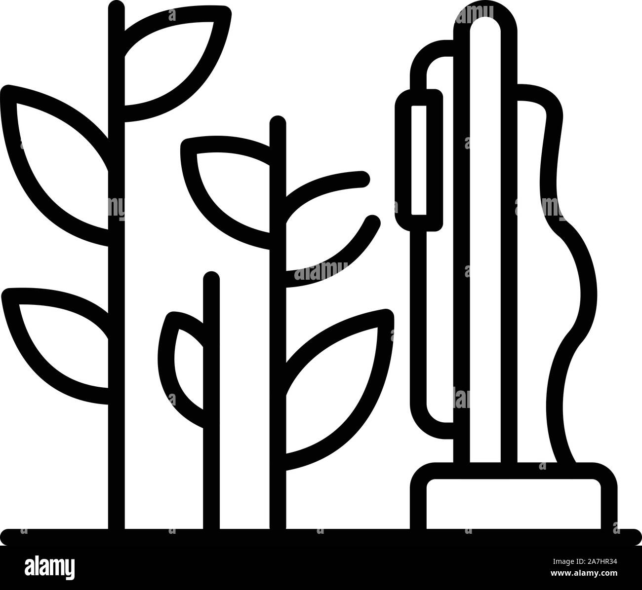 Grow plant icon, outline style Stock Vector Image & Art - Alamy