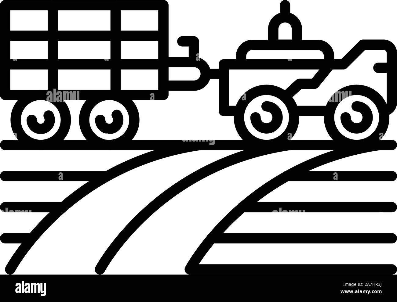 Farming tractor icon, outline style Stock Vector Image & Art - Alamy