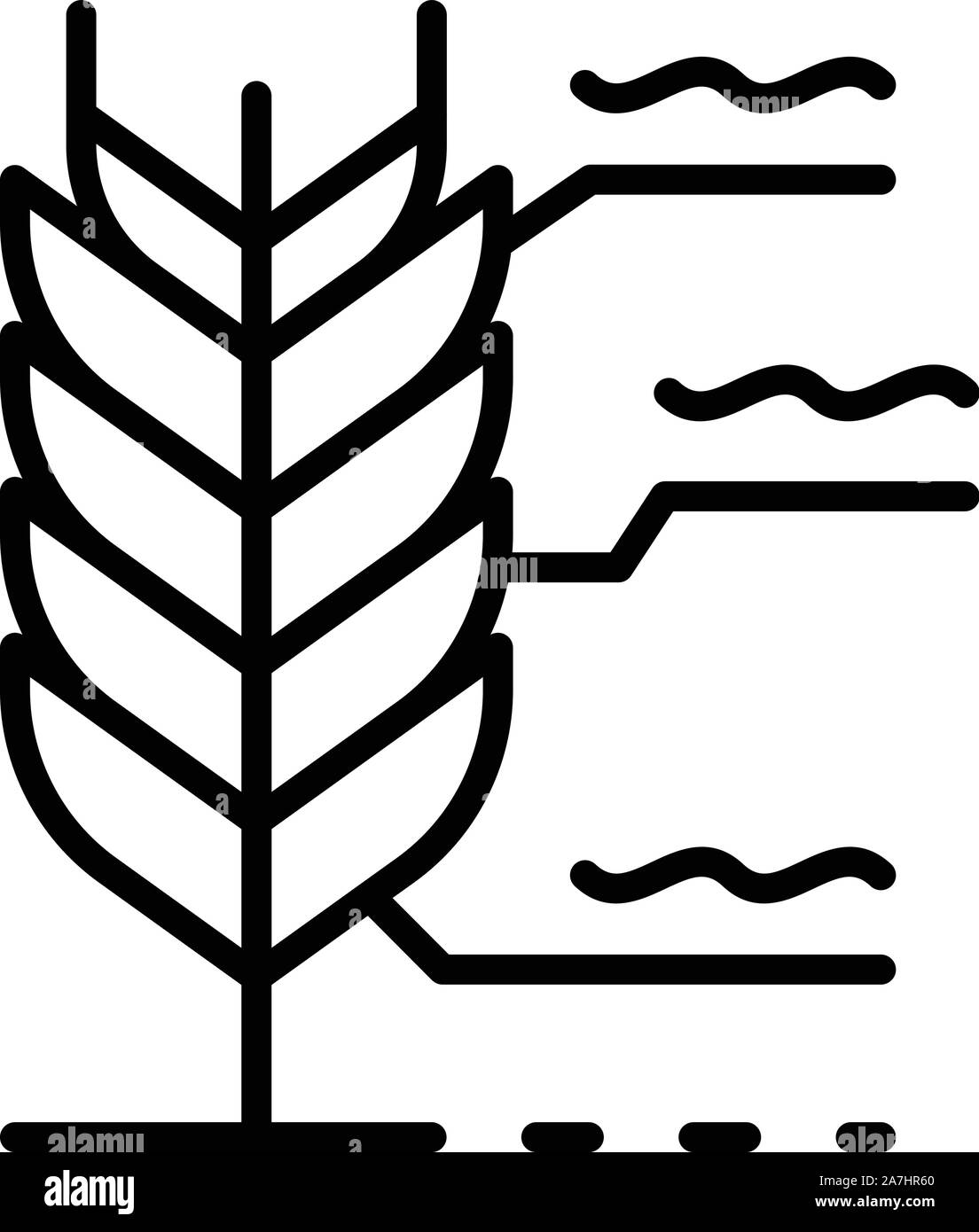 Wheat plant icon, outline style Stock Vector Image & Art - Alamy