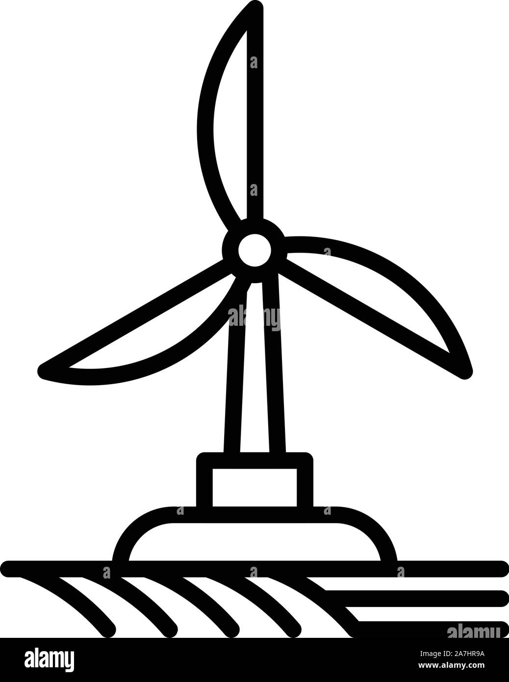 Modern wind turbine field Black and White Stock Photos & Images - Alamy
