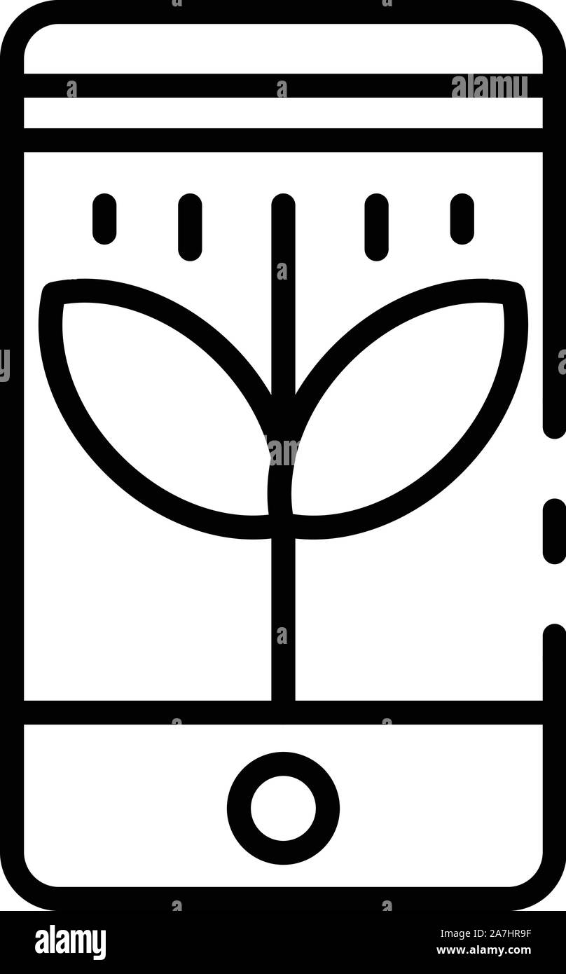 Smart control plants icon, outline style Stock Vector Image & Art - Alamy