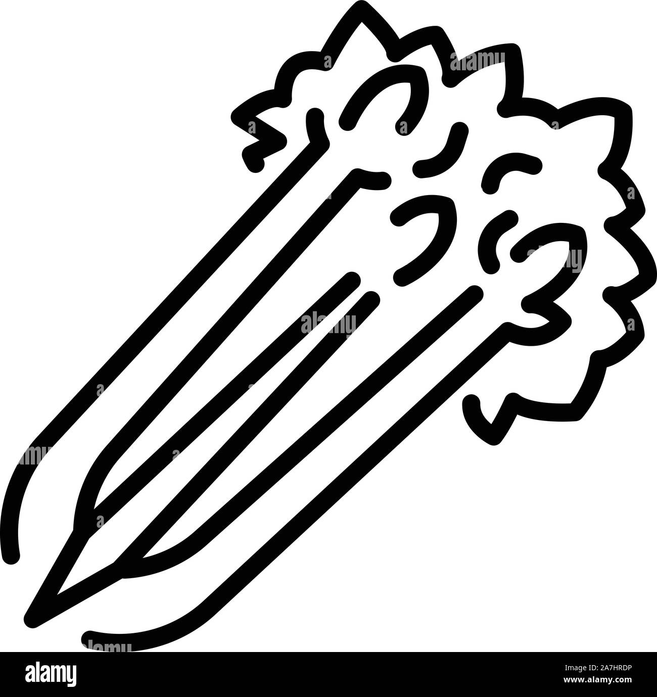 Herb celery icon outline hi-res stock photography and images - Alamy