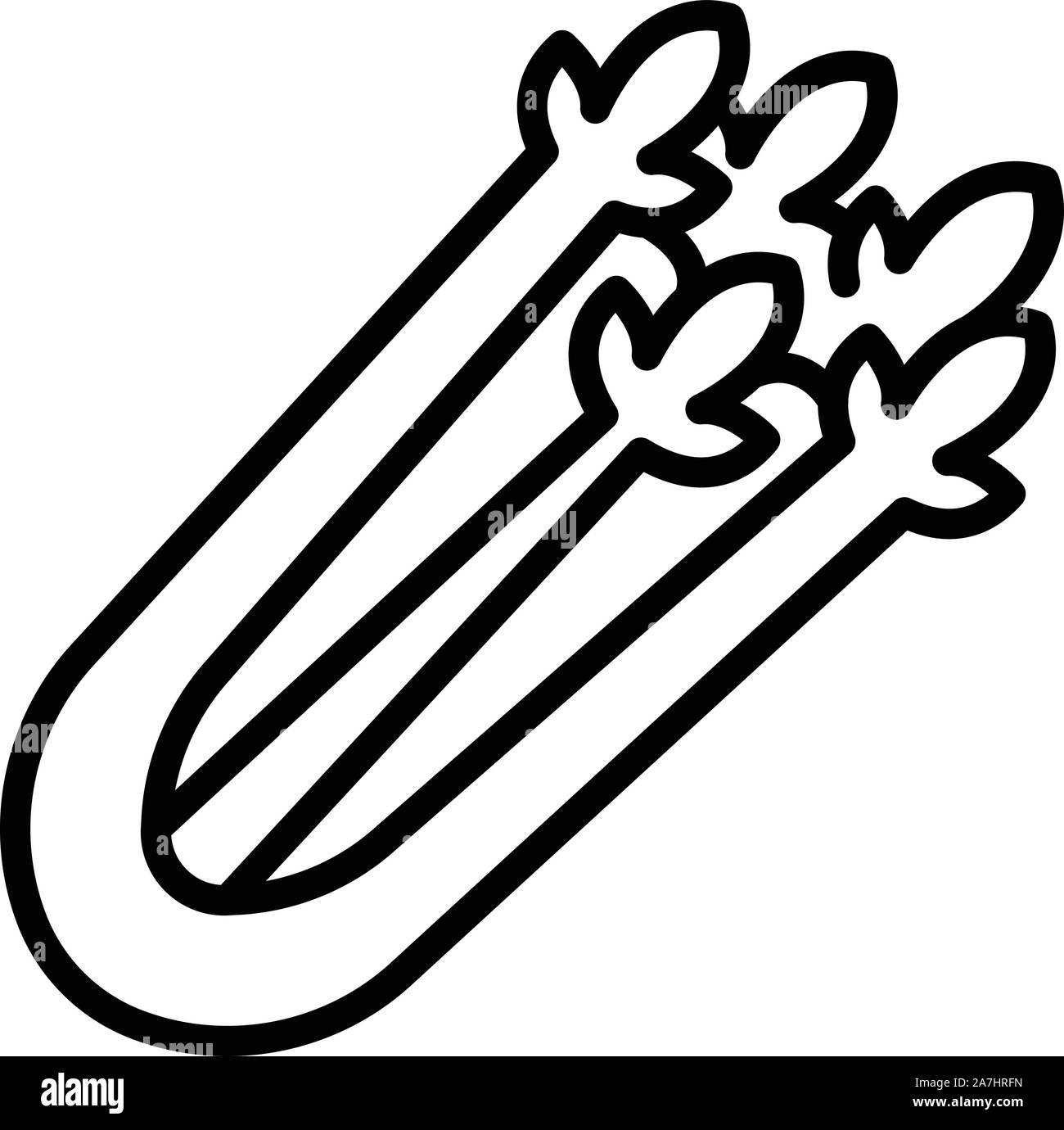 Herb celery icon outline hi-res stock photography and images - Alamy