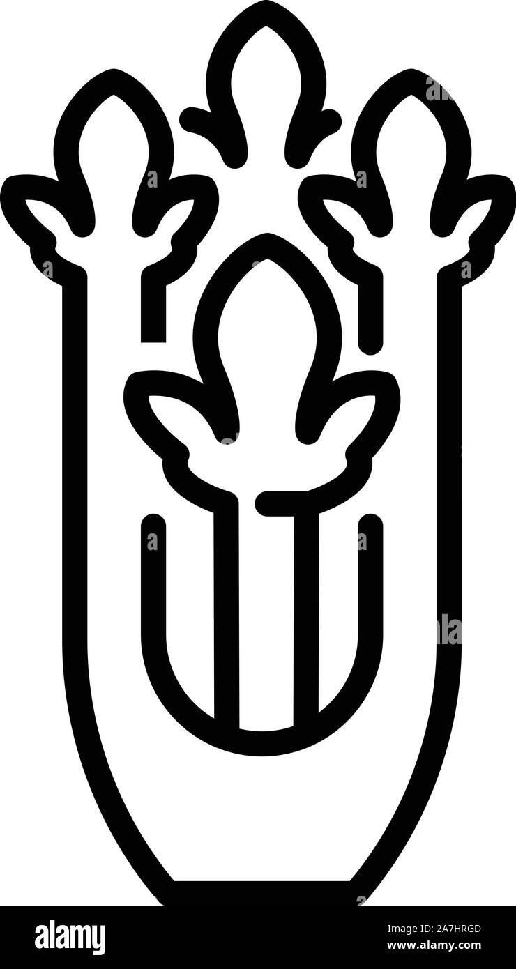 Herb celery icon outline hi-res stock photography and images - Alamy