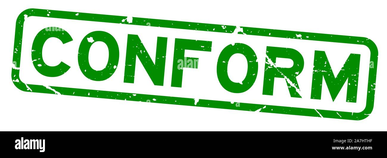 Grunge green conform word square rubber seal stamp on white background Stock Vector Image & Art ...