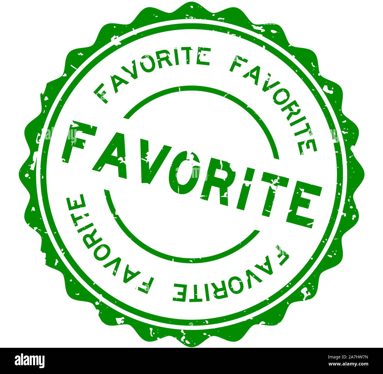 Grunge green favorite word round rubber seal stamp on white background Stock Vector Image & Art ...
