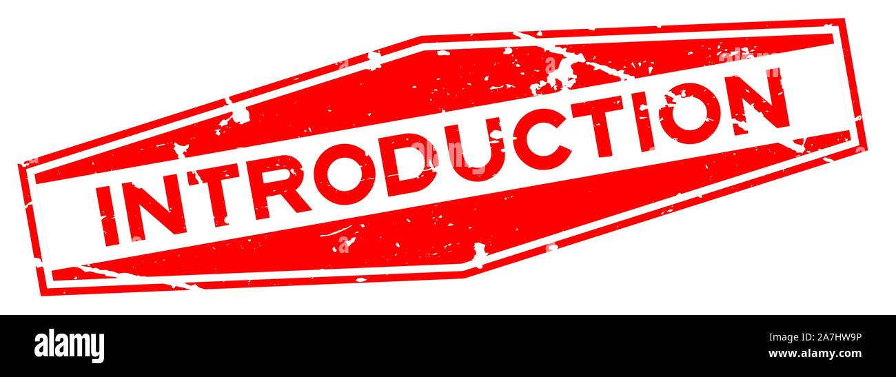 Grunge red introduction word hexagon rubber seal stamp on white background Stock Vector Image ...
