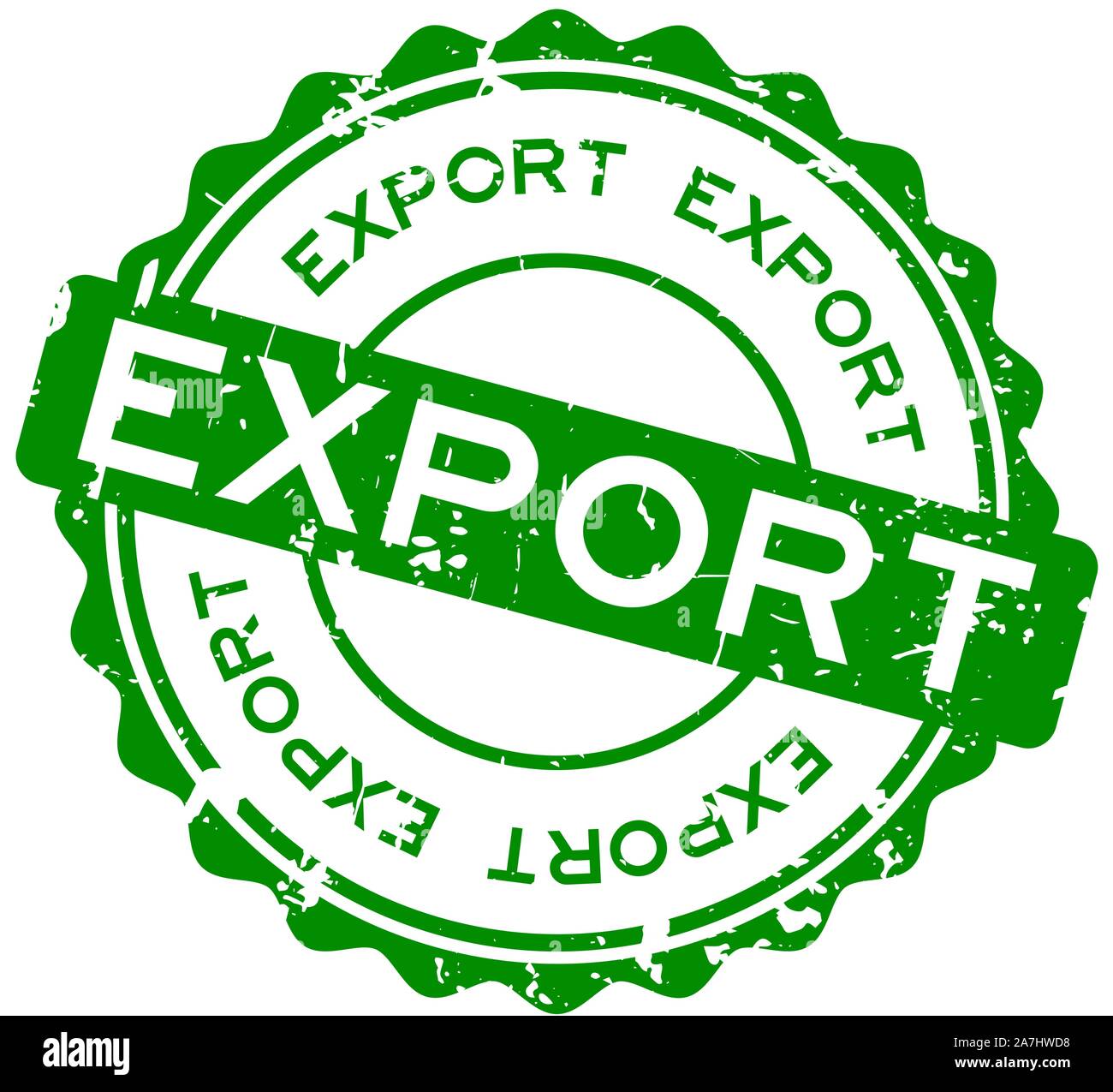 Grunge green export word round rubber seal stamp on white background Stock Vector Image & Art ...