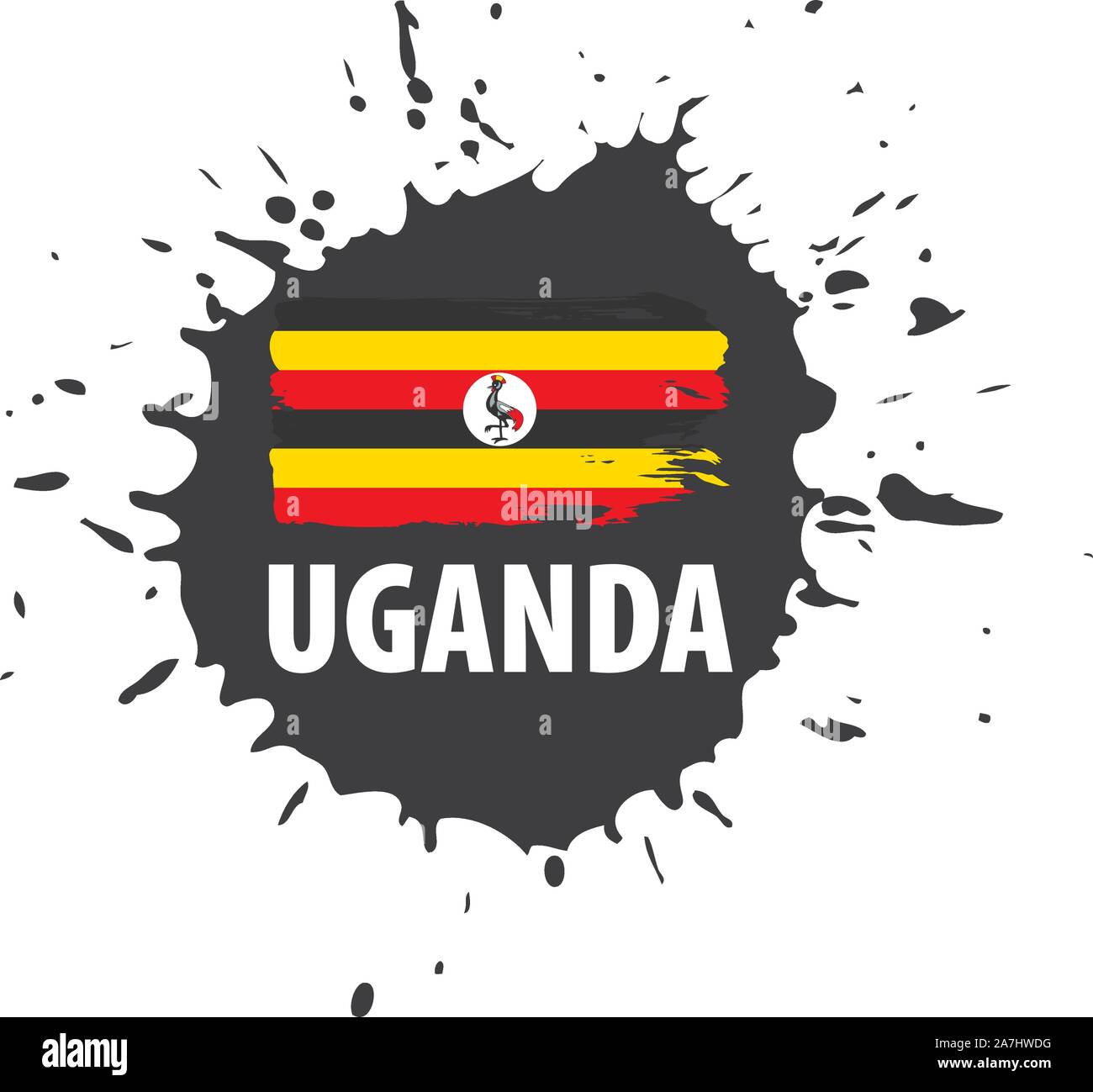 Uganda flag, vector illustration on a white background Stock Vector Image & Art - Alamy