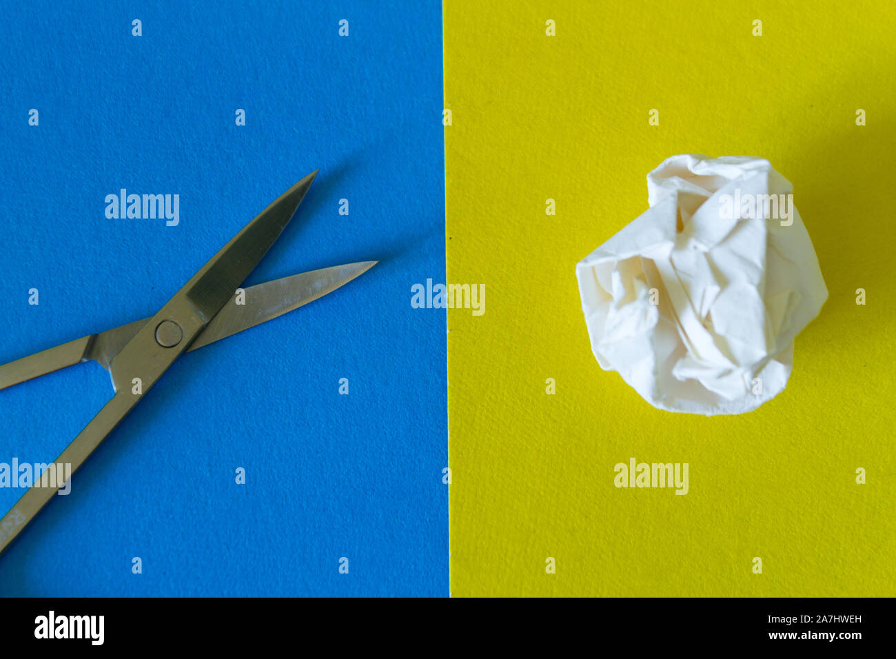 Stone scissors and paper game concept image Stock Photo - Alamy