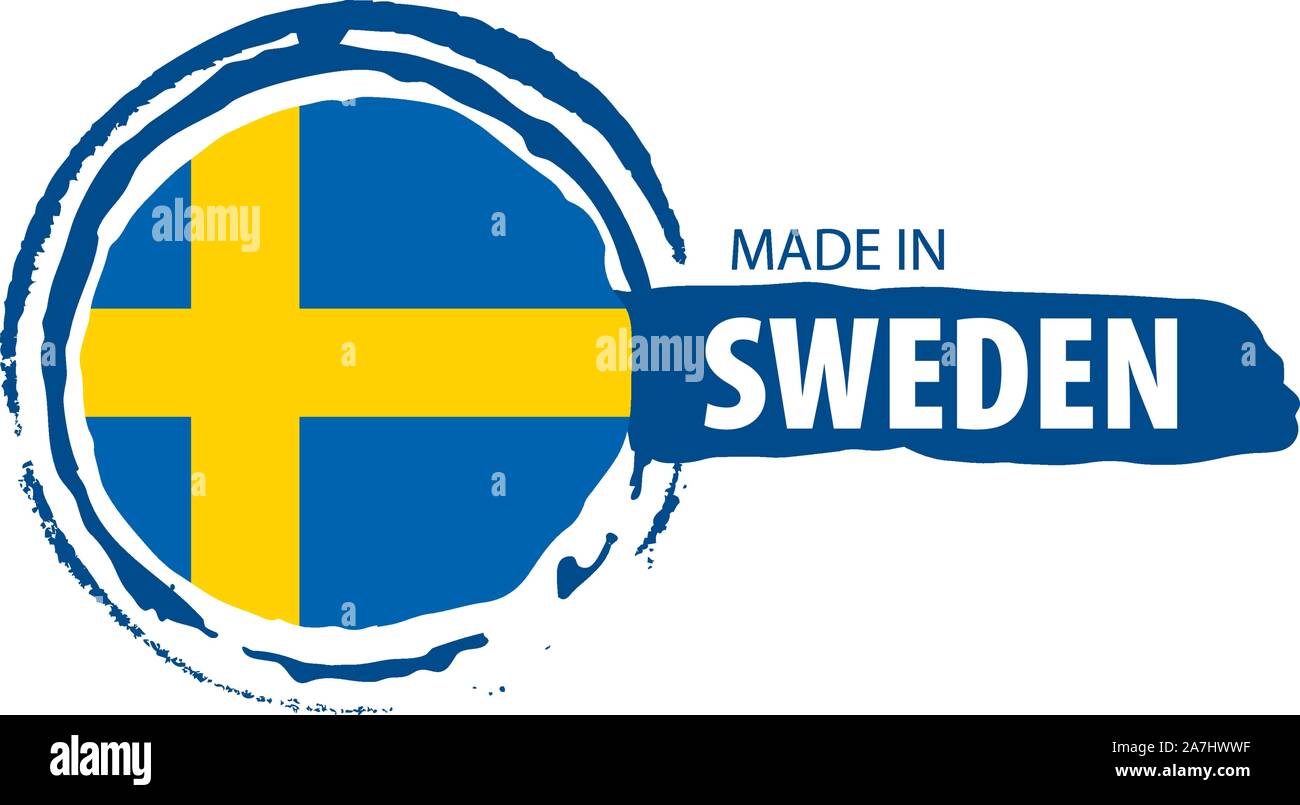 Sweden flag, vector illustration on a white background Stock Vector ...
