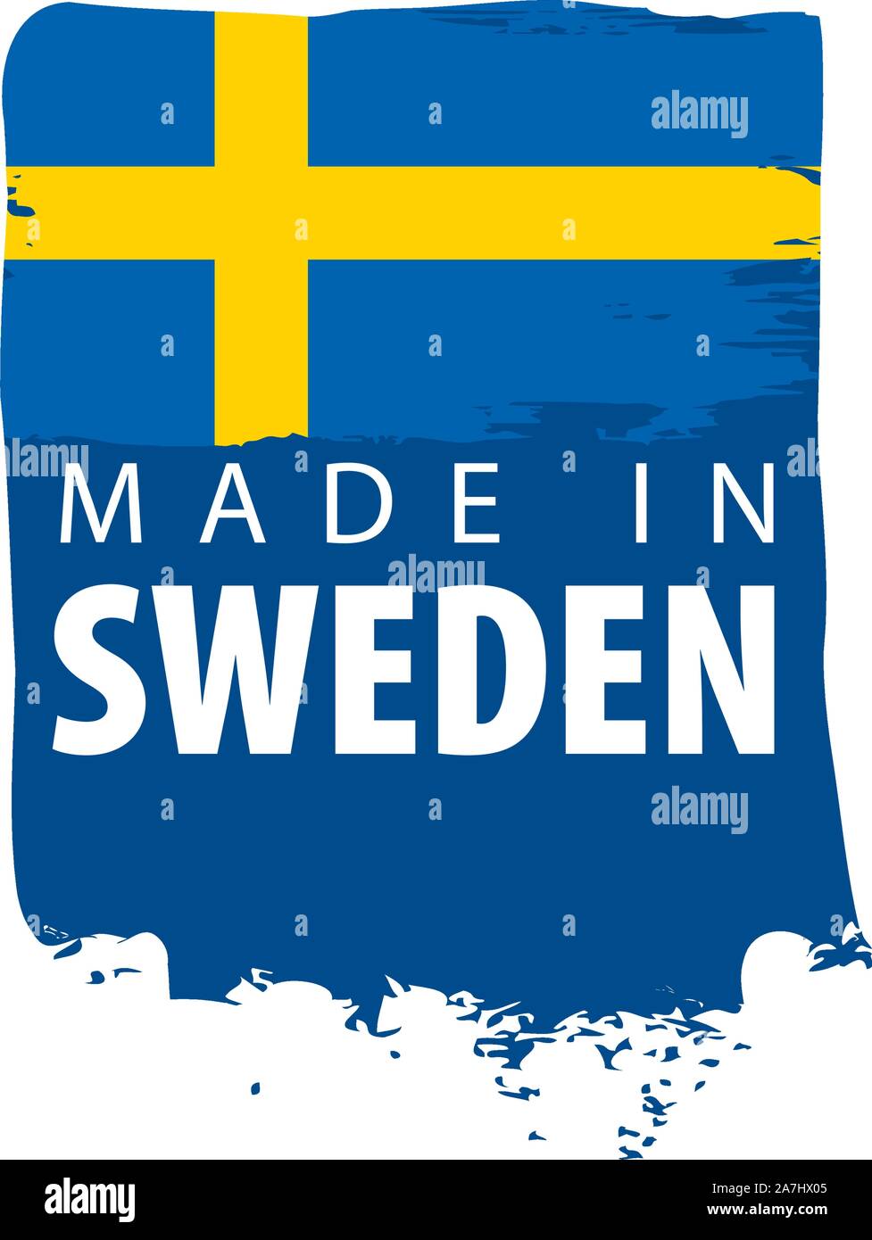 Sweden flag, vector illustration on a white background Stock Vector ...