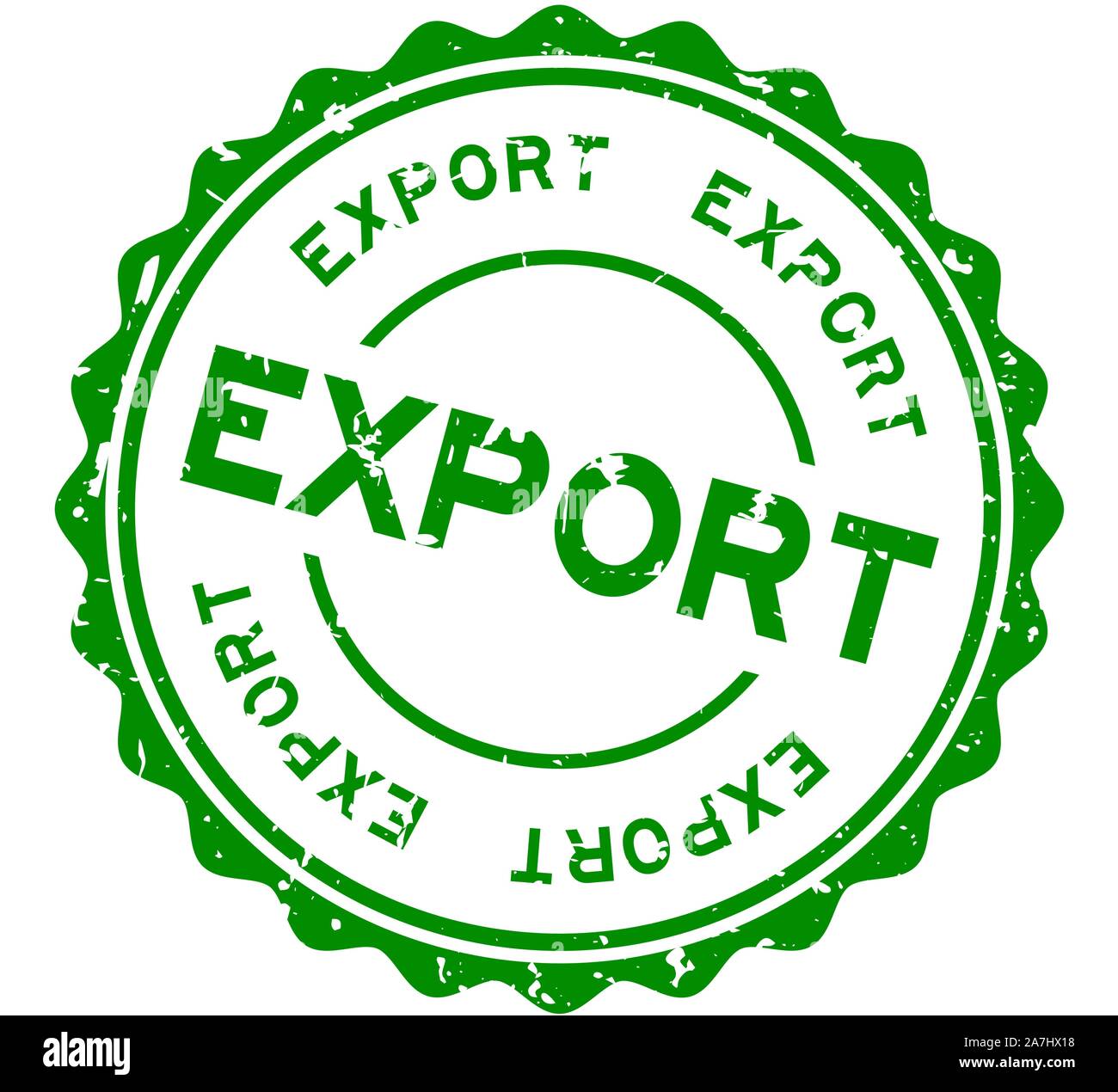 Grunge green export word round rubber seal stamp on white background Stock Vector Image & Art ...