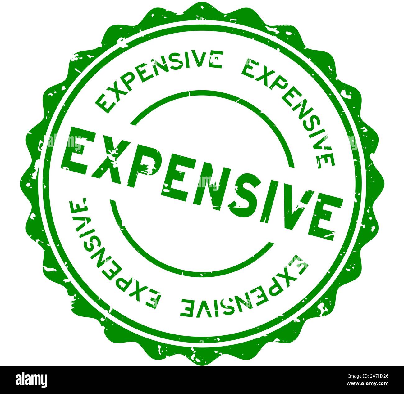 Grunge green expensive word round rubber seal stamp on white background Stock Vector Image & Art ...