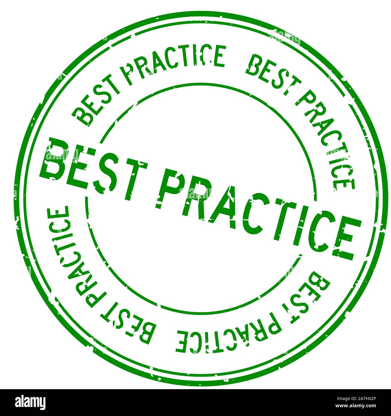 Grunge green best practice word round rubber seal business stamp on ...