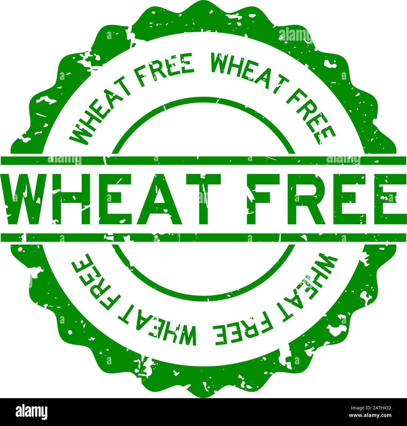 Grunge wheat free word round rubber seal stamp on white background ...