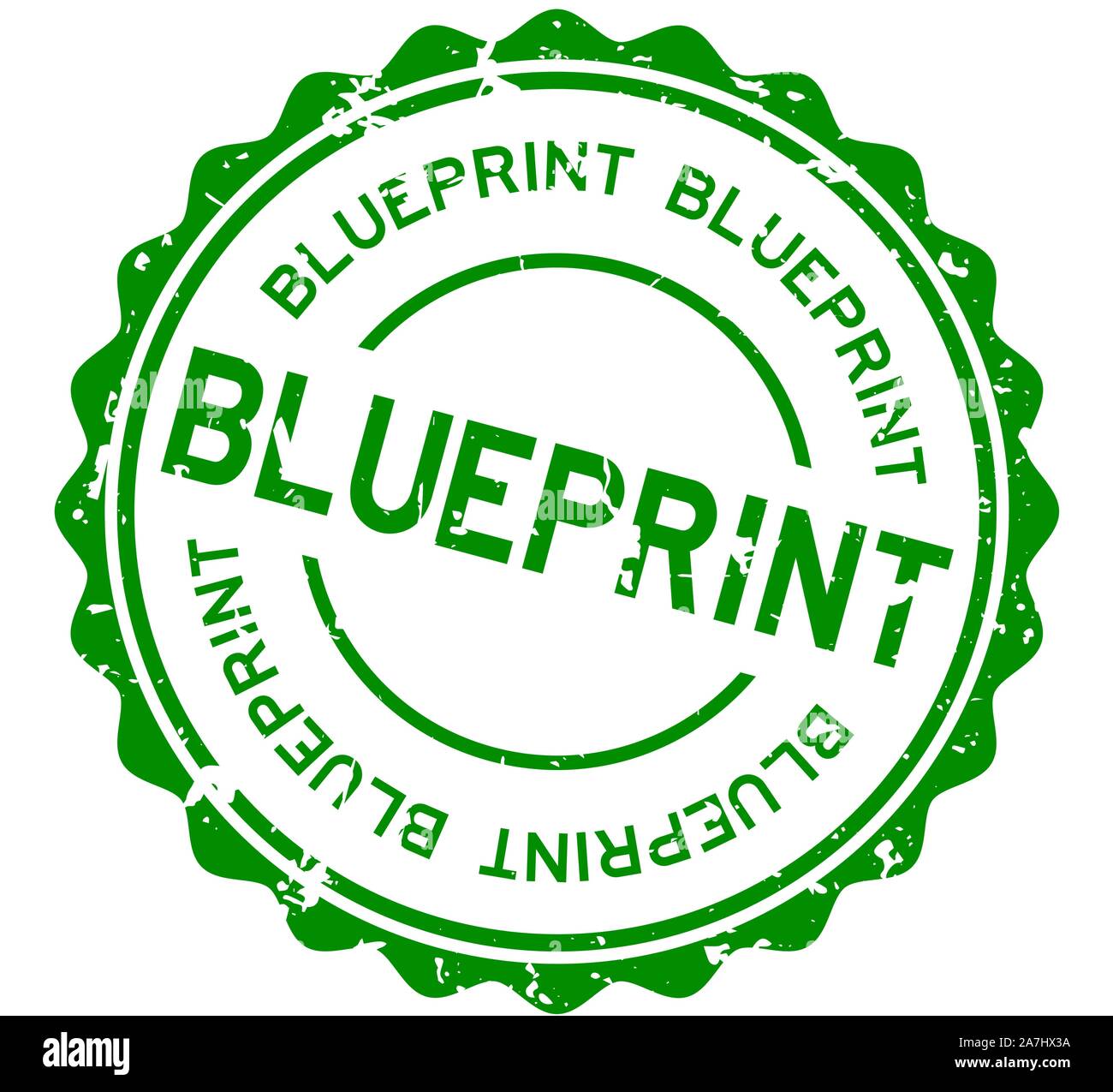 Grunge green blueprint word round rubber seal stamp on white background Stock Vector Image & Art ...