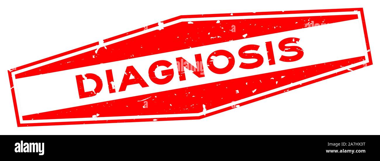 Grunge red diagnosis word hexagon rubber seal stamp on white background Stock Vector Image & Art ...