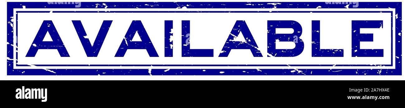 Grunge blue available word square rubber seal stamp on white background Stock Vector Image & Art ...